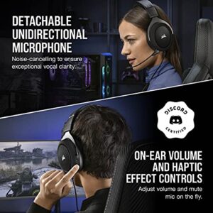 Corsair HS60 HAPTIC Stereo Gaming Headset with Haptic Bass - Taction Technology - Discord Certified - iCUE Compatible - PC - Carbon