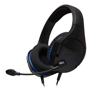 hyperx cloud stinger core - gaming headset for playstation 4 and 5, over-ear wired headset with mic, passive noise cancelling, immersive in-game audio, in-line audio control, black