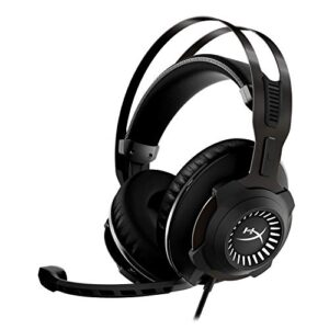 hyperx cloud revolver - gaming headset with hyperx 7.1 surround sound, signature memory foam, premium leatherette, steel frame, detachable noise-cancellation microphone