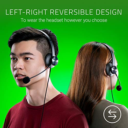 Razer Tetra Streaming Headset: Lightweight Frame, Bendable Cardioid Microphone, for PC, Xbox, PS4, Nintendo Switch, Reversible Left/Right Orientation