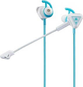 turtle beach battle buds in-ear gaming headset for mobile & pc with 3.5mm, xbox series x/s, xbox one, ps5, ps4, playstation, switch – lightweight, in-line controls - white/teal