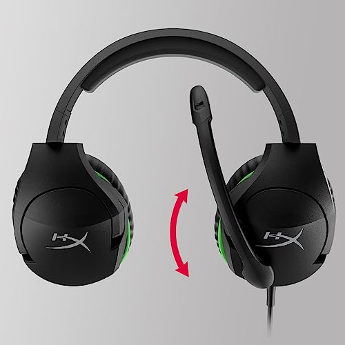 HyperX CloudX Stinger - Official Xbox Licensed Gaming Headset, Lightweight, Rotating Ear Cups, Memory Foam, Comfort, Durability, Steel Sliders, Swivel-to-Mute Noise-Cancellation Microphone