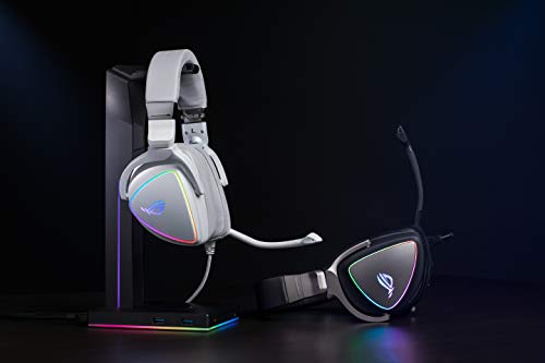 ASUS RGB Gaming Headset ROG Delta | Hi-Res ESS Quad-DAC, Circular RBG Lighting Effect | USB-C Connector for PCs, Consoles, and Mobile Gaming | Gaming Headphones with Detachable Mic