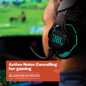 JBL Quantum 910 Wireless Gaming Headset, Black, Large