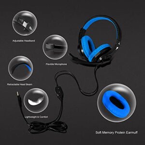 Headset for PS5 Games,PS4,Xbox,PC, Kids Headphones with Mic for School Supplies,Gaming Headphones Wired,Headphones with Microphones,Gaming Headphones for PS4 Headset with Mic