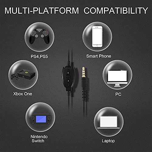 Headset for PS5 Games,PS4,Xbox,PC, Kids Headphones with Mic for School Supplies,Gaming Headphones Wired,Headphones with Microphones,Gaming Headphones for PS4 Headset with Mic