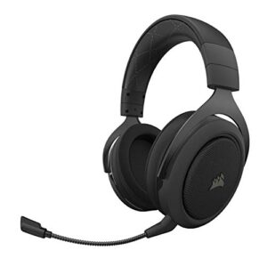 corsair hs70 pro wireless gaming headset - 7.1 surround sound headphones for pc, macos, ps5, ps4 - discord certified - 50mm drivers – carbon,black