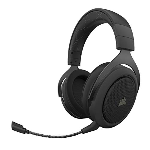 Corsair HS70 Pro Wireless Gaming Headset - 7.1 Surround Sound Headphones for PC, MacOS, PS5, PS4 - Discord Certified - 50mm Drivers – Carbon,Black