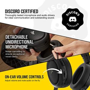 Corsair HS70 Pro Wireless Gaming Headset - 7.1 Surround Sound Headphones for PC, MacOS, PS5, PS4 - Discord Certified - 50mm Drivers – Carbon,Black