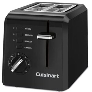 Cuisinart CPT-122BK 2-Slice Compact Plastic Toaster, Black