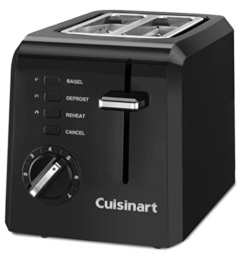 Cuisinart CPT-122BK 2-Slice Compact Plastic Toaster, Black