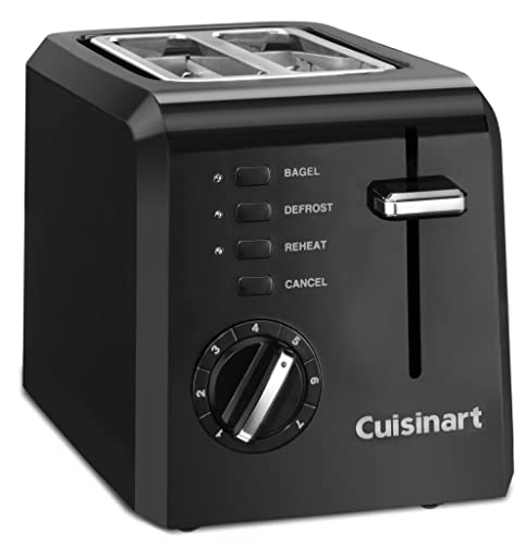 Cuisinart CPT-122BK 2-Slice Compact Plastic Toaster, Black