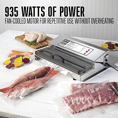 Weston Brands Vacuum Sealer Machine for Food Preservation & Sous Vide, Extra-Wide Bar, Sealing Bags up to 16", 935 Watts, Commercial Grade Pro 2300 Stainless Steel