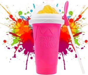 slushy cup slushie cup slushy maker cup frozen magic slushy maker squeeze cup tiktok slushie cups,slush maker cup homemade diy slushie maker cup quick slushee cup cool cup milk shake,smoothies (pink)