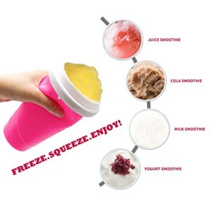 Slushy Cup Slushie Cup Slushy Maker Cup Frozen Magic Slushy Maker Squeeze Cup Tiktok Slushie Cups,Slush Maker Cup Homemade DIY Slushie Maker Cup Quick Slushee Cup Cool Cup Milk Shake,Smoothies (pink)