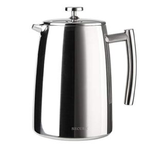 secura french press coffee maker, 50-ounce, 18/10 stainless steel insulated coffee press with extra screen