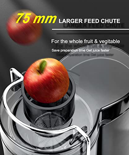 Juicer Machine 600W Juicer with 3 Inch Wide Mouth 2 Speed Setting, Centrifugal Juicer for Fruit, Vegetables Juice Extractor Easy to Clean