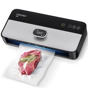 fresko vacuum sealer machine, full automatic seal a meal vacuum sealer for food storage and saver, air sealing system for freezer food preservation (v5)