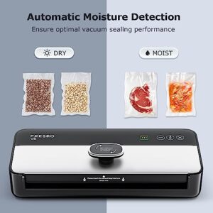 FRESKO Vacuum Sealer Machine, Full Automatic Seal a Meal Vacuum Sealer for Food Storage and Saver, Air Sealing System for Freezer Food Preservation (V5)