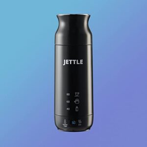 Jettle Electric Kettle - Travel Portable Heater for Coffee, Tea, Milk, Soup - Stainless Steel Travel Water Boiler tea pot with Temperature Control, LED, Automatic Power Off - 450ml, Kitchen Appliance