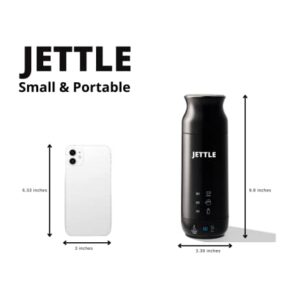 Jettle Electric Kettle - Travel Portable Heater for Coffee, Tea, Milk, Soup - Stainless Steel Travel Water Boiler tea pot with Temperature Control, LED, Automatic Power Off - 450ml, Kitchen Appliance