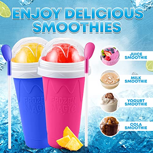 Wiss Kitchen Slushy Cup, Quick Frozen Magic Slushie Cup, Reusable Slushy Maker Cup, Food Grade Silicone Slushie Maker, Modern Double Layer Slushie Maker Cup