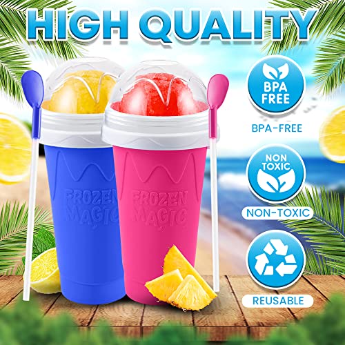 Wiss Kitchen Slushy Cup, Quick Frozen Magic Slushie Cup, Reusable Slushy Maker Cup, Food Grade Silicone Slushie Maker, Modern Double Layer Slushie Maker Cup