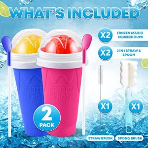 Wiss Kitchen Slushy Cup, Quick Frozen Magic Slushie Cup, Reusable Slushy Maker Cup, Food Grade Silicone Slushie Maker, Modern Double Layer Slushie Maker Cup