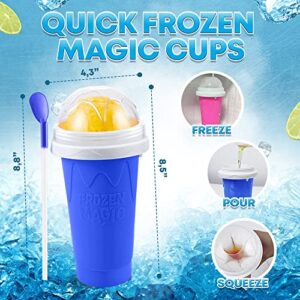 Wiss Kitchen Slushy Cup, Quick Frozen Magic Slushie Cup, Reusable Slushy Maker Cup, Food Grade Silicone Slushie Maker, Modern Double Layer Slushie Maker Cup