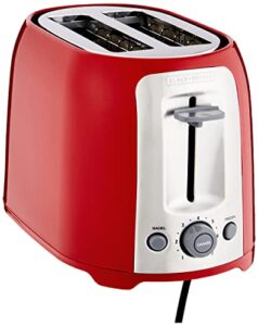 black+decker 2-slice toaster, red, tr1278rm