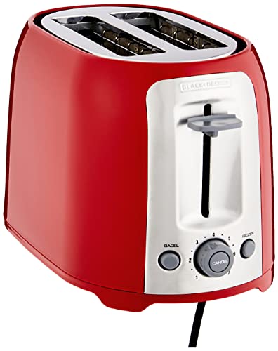 BLACK+DECKER 2-Slice Toaster, Red, TR1278RM