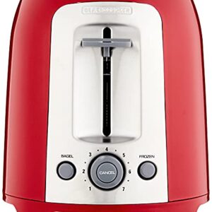 BLACK+DECKER 2-Slice Toaster, Red, TR1278RM