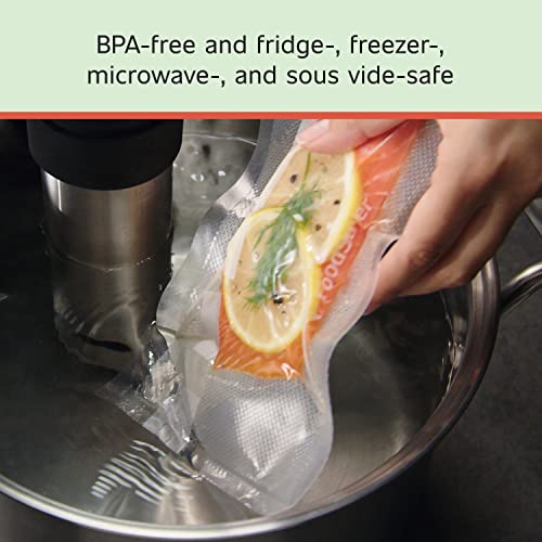 FoodSaver Vacuum Sealer Bags for Extra Large Items, Rolls for Custom Fit Airtight Food Storage and Sous Vide, 11" x 16' (Pack of 2)