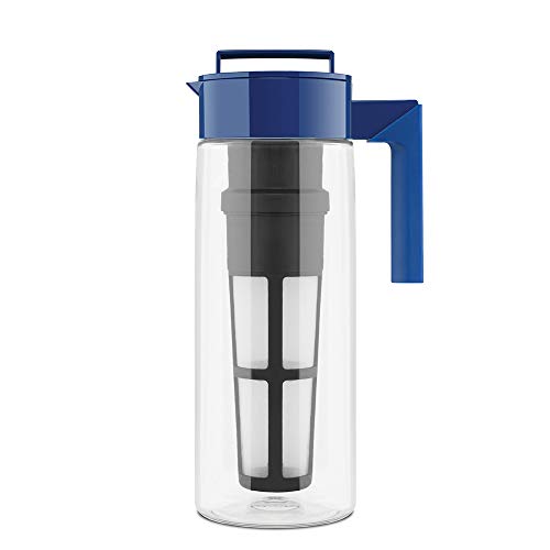 Takeya Premium Quality Iced Tea Maker Made in The USA, BPA Free, 2 qt, Blueberry