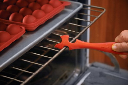 Norpro 1229 Silicone Oven Rack Push/Pull Tool, Red