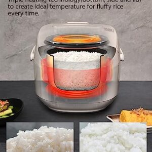 Toshiba Rice Cooker 6 Cup Uncooked – Japanese Rice Cooker with Fuzzy Logic Technology, 7 Cooking Functions, Digital Display, 2 Delay Timers and Auto Keep Warm, Non-Stick Inner Pot, White