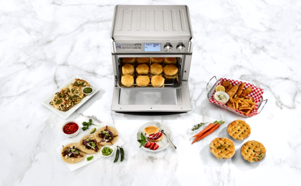 Cuisinart TOA-95 Digital AirFryer Toaster Oven, Premium 1800-Watt Oven with Digital Display and Controls – Extra-Large Capacity, Intuitive Programming and Adjustable Temperature, Stainless Steel