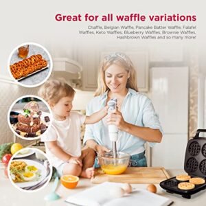 mywaffle Classic Waffle & Chaffle Maker - For Breakfast, Churro, Keto, Belgian and Dessert Waffles - Non-Stick Surface, Extra Deep Plates and Easy to Clean, Perfect for Individuals and Families