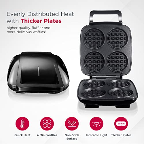 mywaffle Classic Waffle & Chaffle Maker - For Breakfast, Churro, Keto, Belgian and Dessert Waffles - Non-Stick Surface, Extra Deep Plates and Easy to Clean, Perfect for Individuals and Families