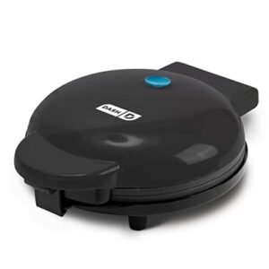 dash express 8” waffle maker for waffles, paninis, hash browns + other breakfast, lunch, or snacks, with easy to clean, non-stick cooking surfaces - black