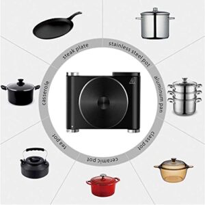 Cusimax Hot Plate Electric Burner Single Burner Cast Iron hot plates for cooking Portable Burner 1500W with Adjustable Temperature Control Stainless Steel Non-Slip Rubber Feet, Upgraded Version