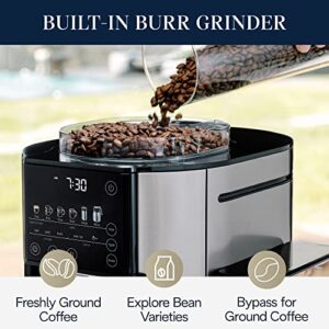 De'Longhi TrueBrew Drip Coffee Maker, Built in Grinder, Single Serve, 8 oz to 24 oz with 40 oz Carafe, Hot or Iced Coffee, Stainless,CAM51035M