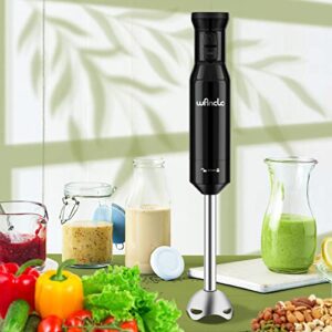 Wancle Immersion Blender | Stick Blender | Hand Blender 500W with Turbo Mode - Stainless Steel Blades for Smoothies, Sauces, Soups (Single)