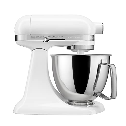 Kitchenaid Artisan Mini Plus 3.5-Qt. Tilt-Head Stand Mixer with Flex Edge Beater & Stand Mixer Glass Bowl, 3.5 Quart Tilt Head