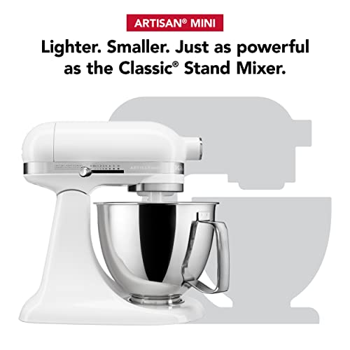 Kitchenaid Artisan Mini Plus 3.5-Qt. Tilt-Head Stand Mixer with Flex Edge Beater & Stand Mixer Glass Bowl, 3.5 Quart Tilt Head