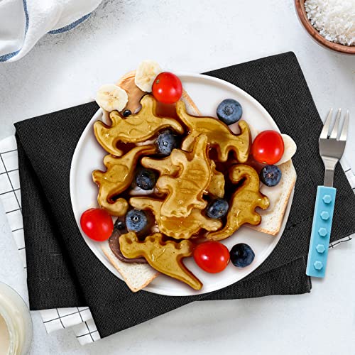 Mini Waffle Maker Waffle Iron Dinosaur Waffle Maker for Kids 7 Unique Dino Waffle in Minutes, Electric Nonstick Waffle Maker with Removable Plates Breakfast Maker Machine, Great Gift for Kids Family