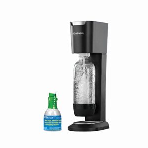 sodastream genesis sparkling water maker, black and silver