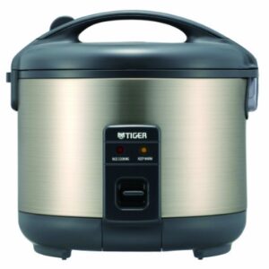 Tiger JNP-S10U-HU 5.5-Cup (Uncooked) Rice Cooker and Warmer, Stainless Steel Gray