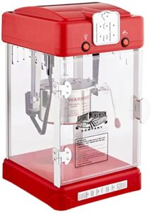 great northern popcorn company pop pup countertop popcorn machine – tabletop popper makes 1 gallon – 2.5-ounce kettle, catch tray warming light & scoop, red (6074)