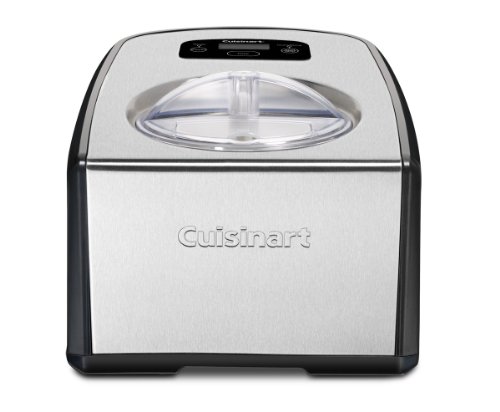 Cuisinart ICE-100 1.5-Quart Ice Cream and Gelato Maker, Fully Automatic with a Commercial Quality Compressor and 2-Paddles, 10-Minute Keep Cool Feature, Black and Stainless Steel